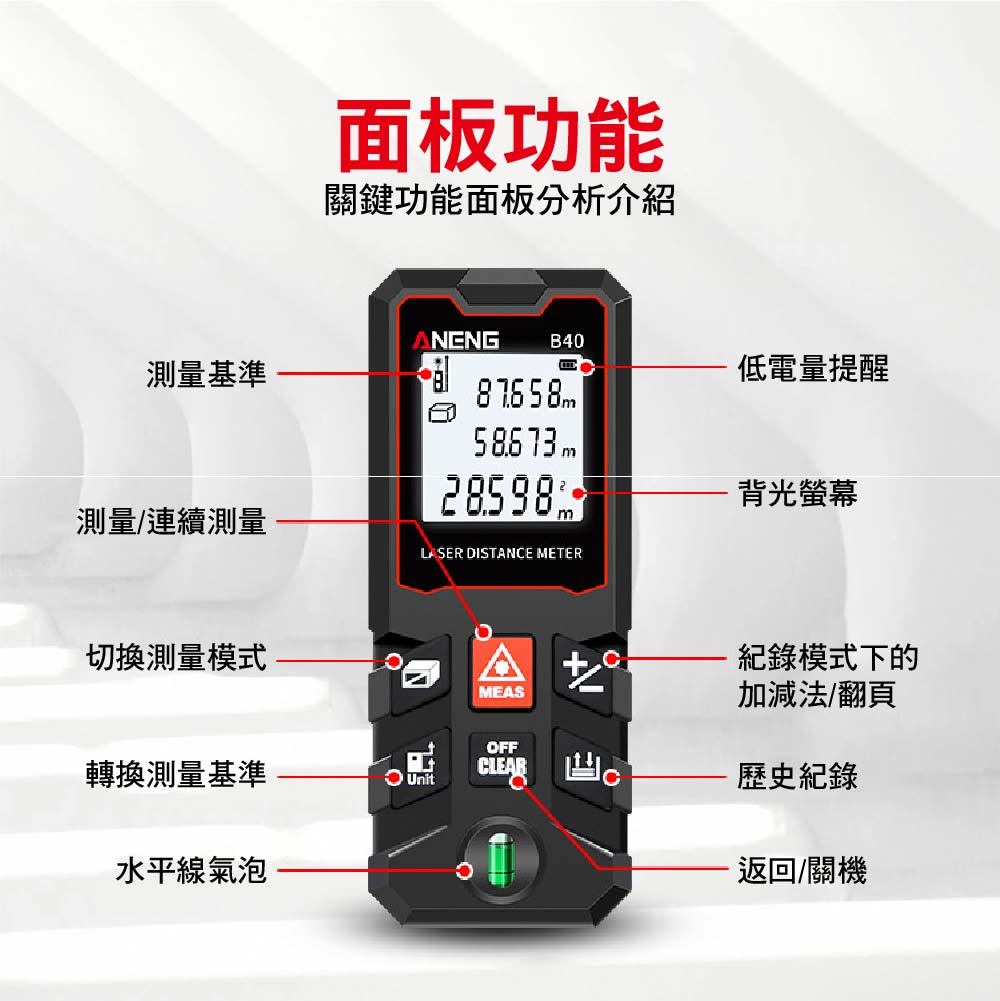 ANENG 紅外線測距儀｜40/100米|SY-B40/B10-順悅科技有限公司HDMI-官網商城